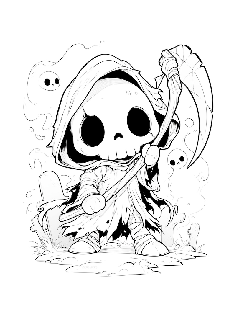 22 Coloring Pages Creepy Kawaii | Halloween Activities | Halloween ...