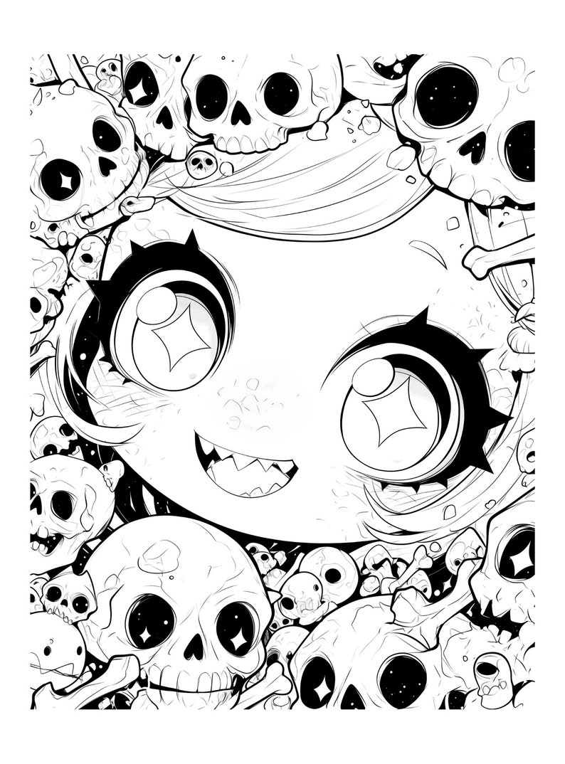 22 Coloring Pages Creepy Kawaii | Halloween Activities | Halloween ...
