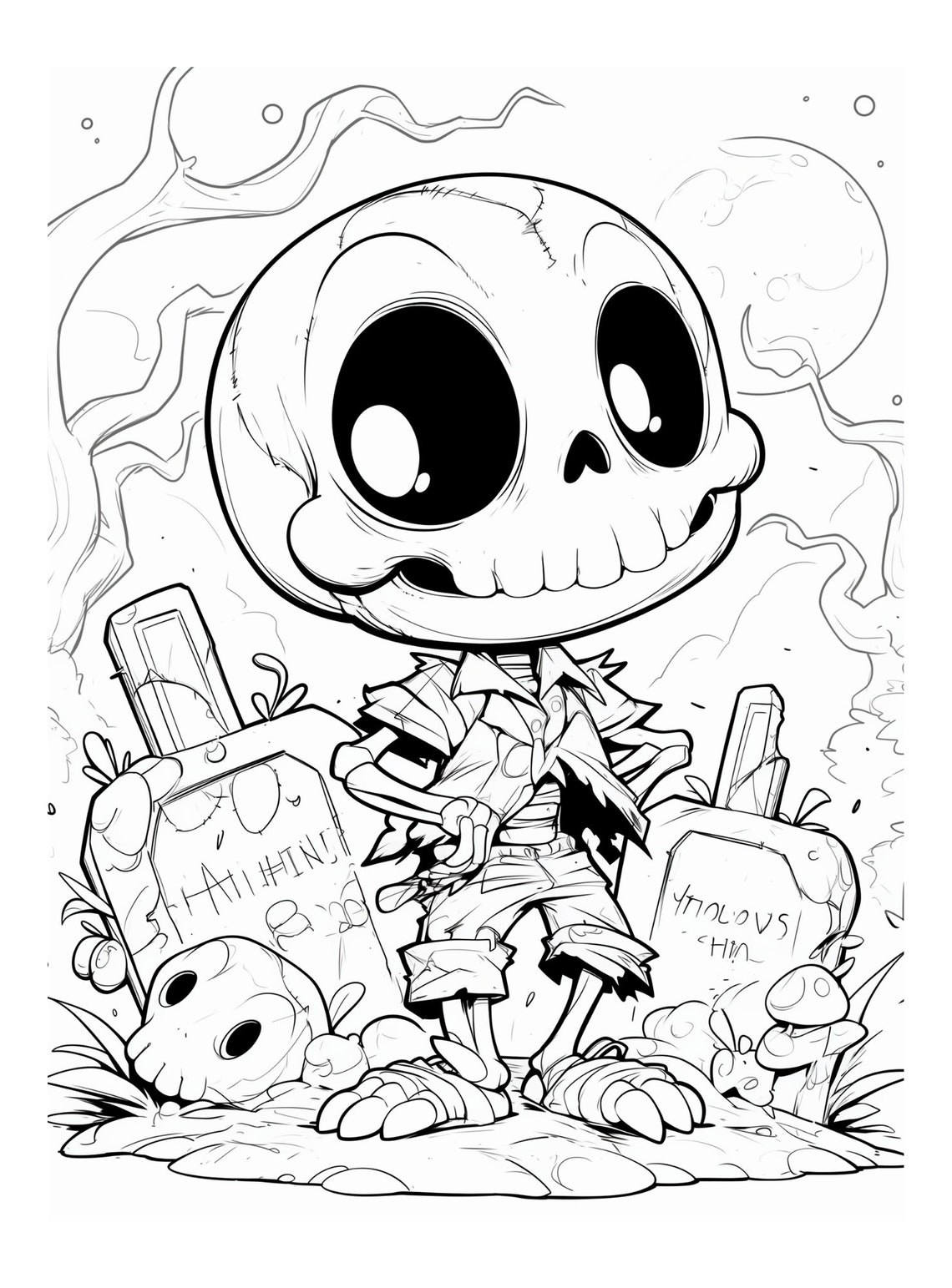 22 Coloring Pages Creepy Kawaii | Halloween Activities | Halloween ...
