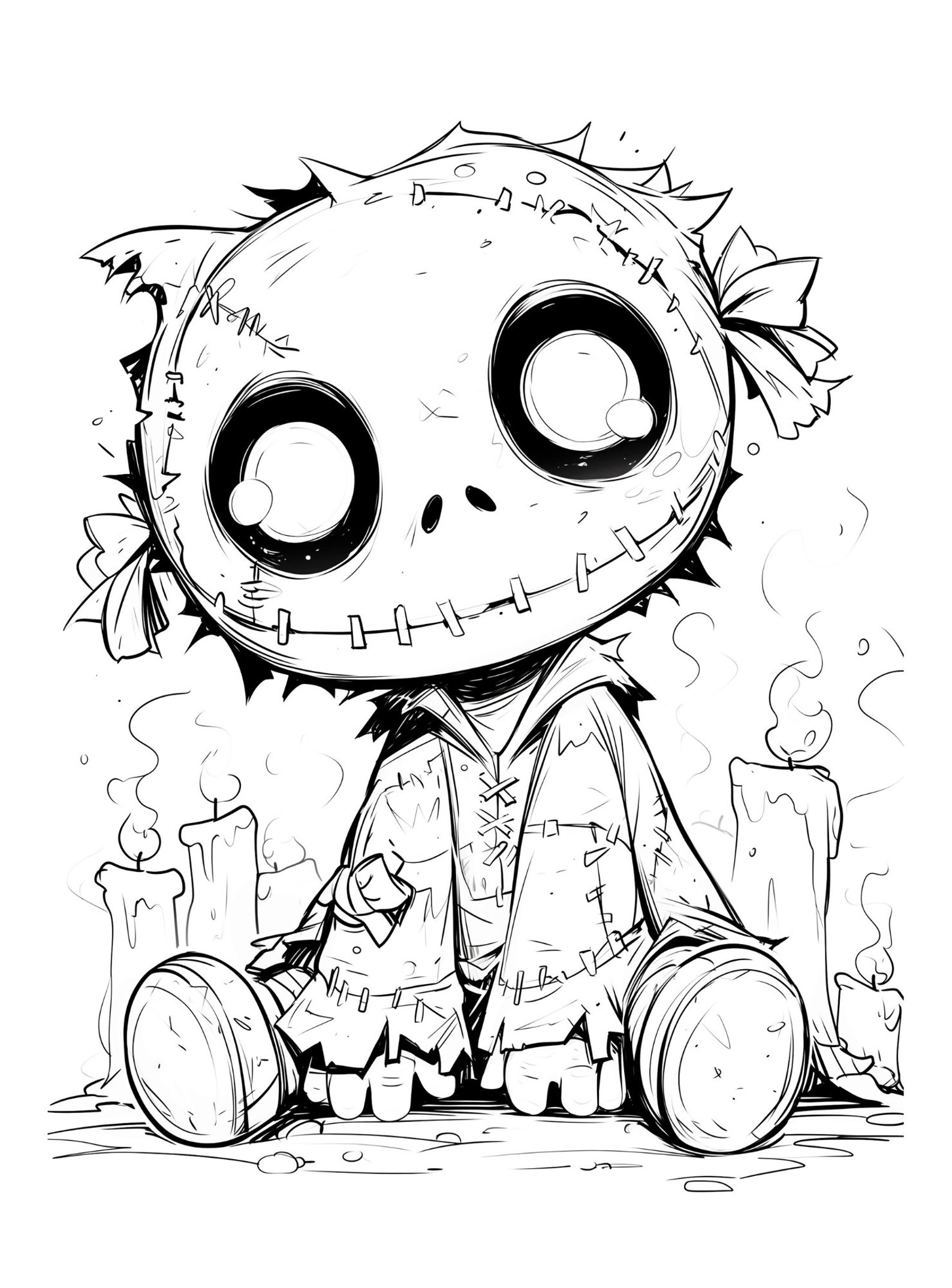 22 Coloring Pages Creepy Kawaii | Halloween Activities | Halloween ...