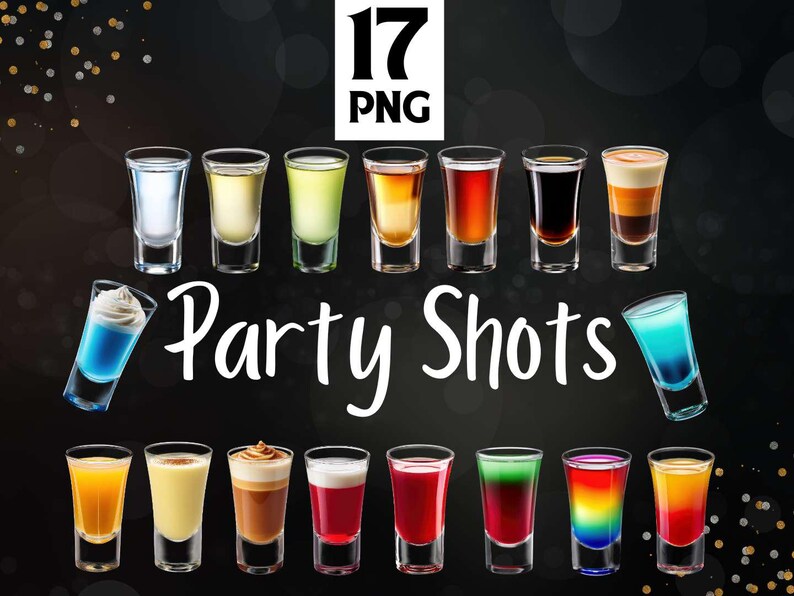 17 Party Shot Pngs - Popular & Festive Shots Clipart for Digital ...