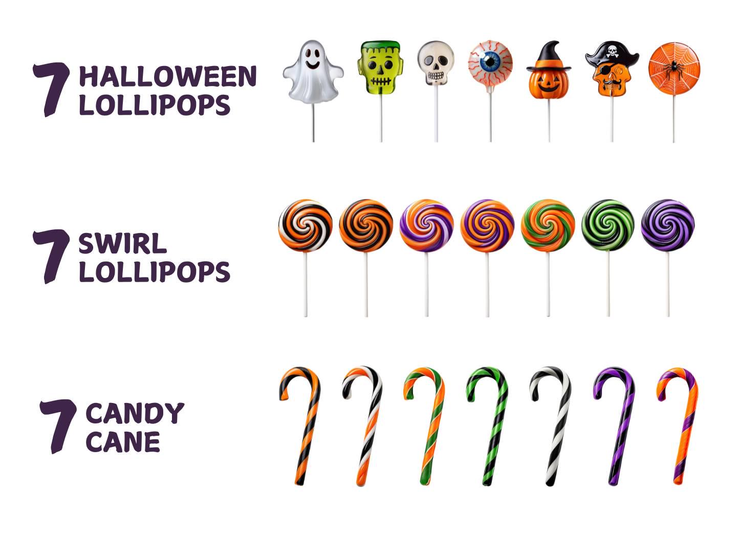 40 Realistic Halloween Candies for Your Project: Lollipops, Candy Cane ...