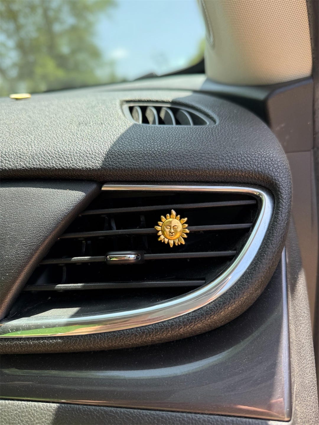 Gold Sun Car Vent Clip Charm: Boho Magnetic Car Accessory - Etsy