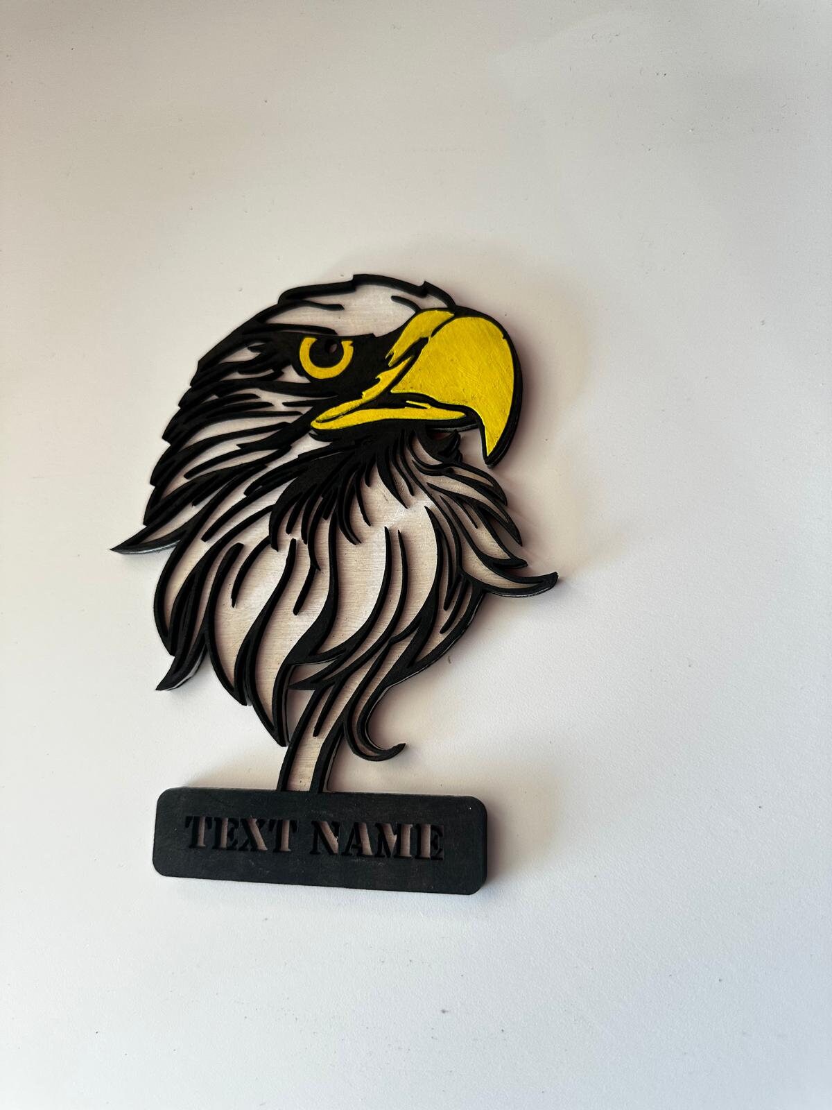 Personalized Wooden Eagle Wall Art Custom Name Sign American Eagle ...