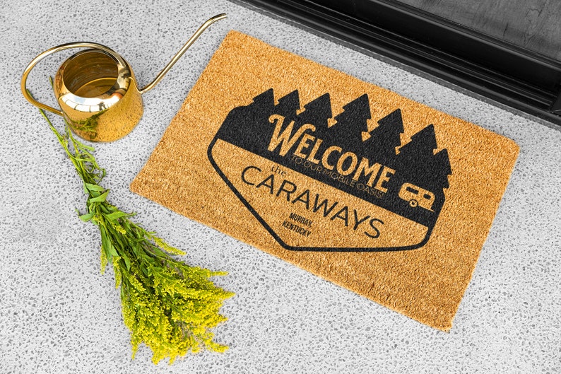 Welcome to Our Mobile Oasis Camper Doormat, Camping Welcome Mat ...