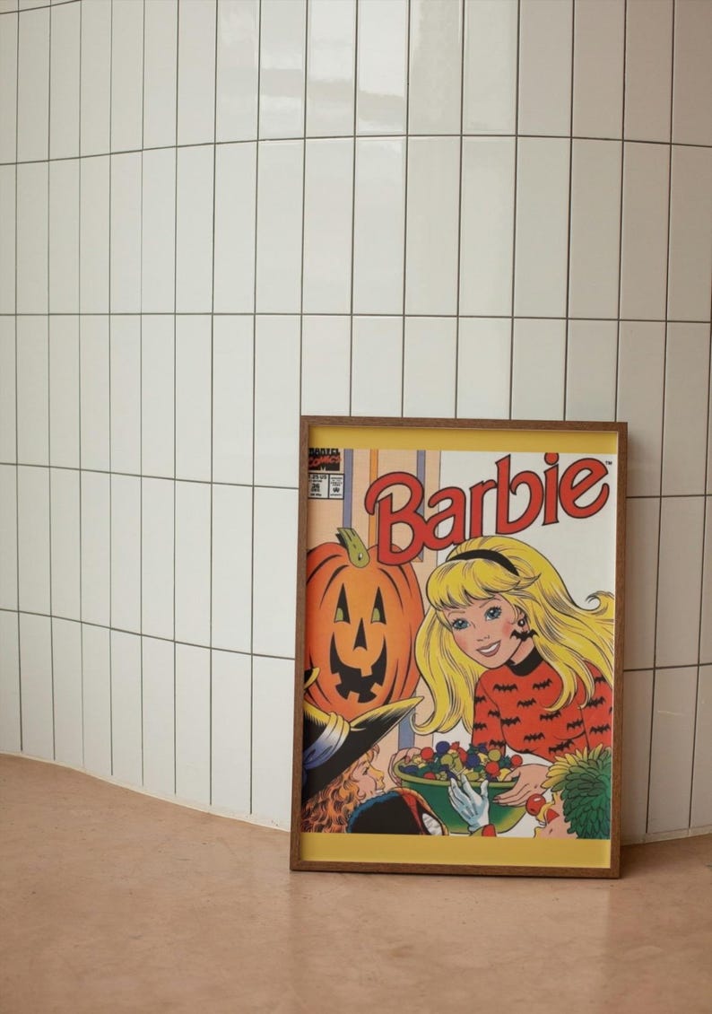 Barbie Retro Wall Art Print - Etsy