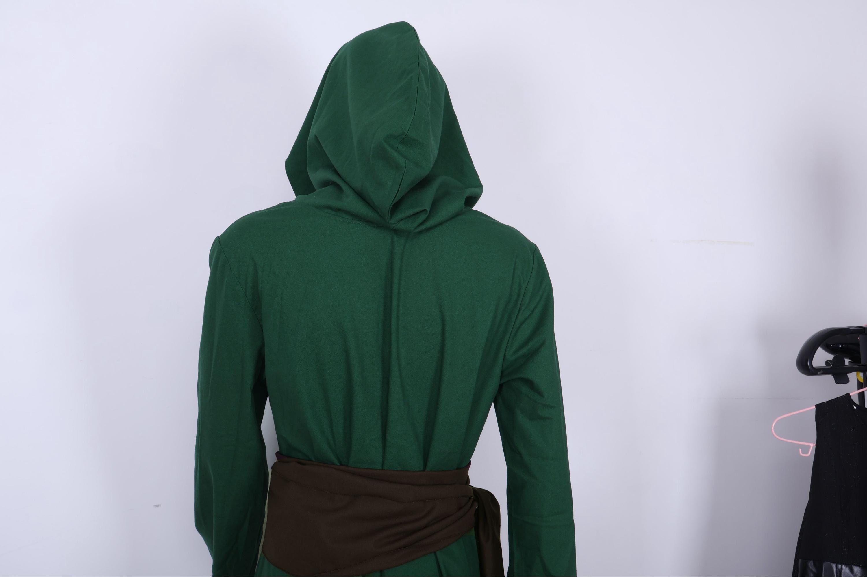 Medieval Green Men's Cloak | Hooded Cosplay Outfit Robe | Fantasy ...