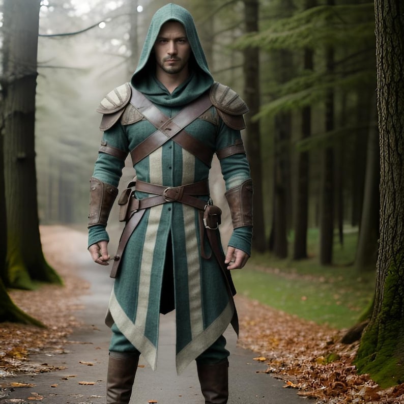 Men's Ranger Warrior Costume | Medieval Fantasy Renaissance Outfit ...