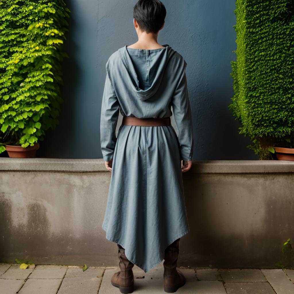 Classic Medieval Peasant Tunic | Viking Long Sleeve Tunic With Brown ...