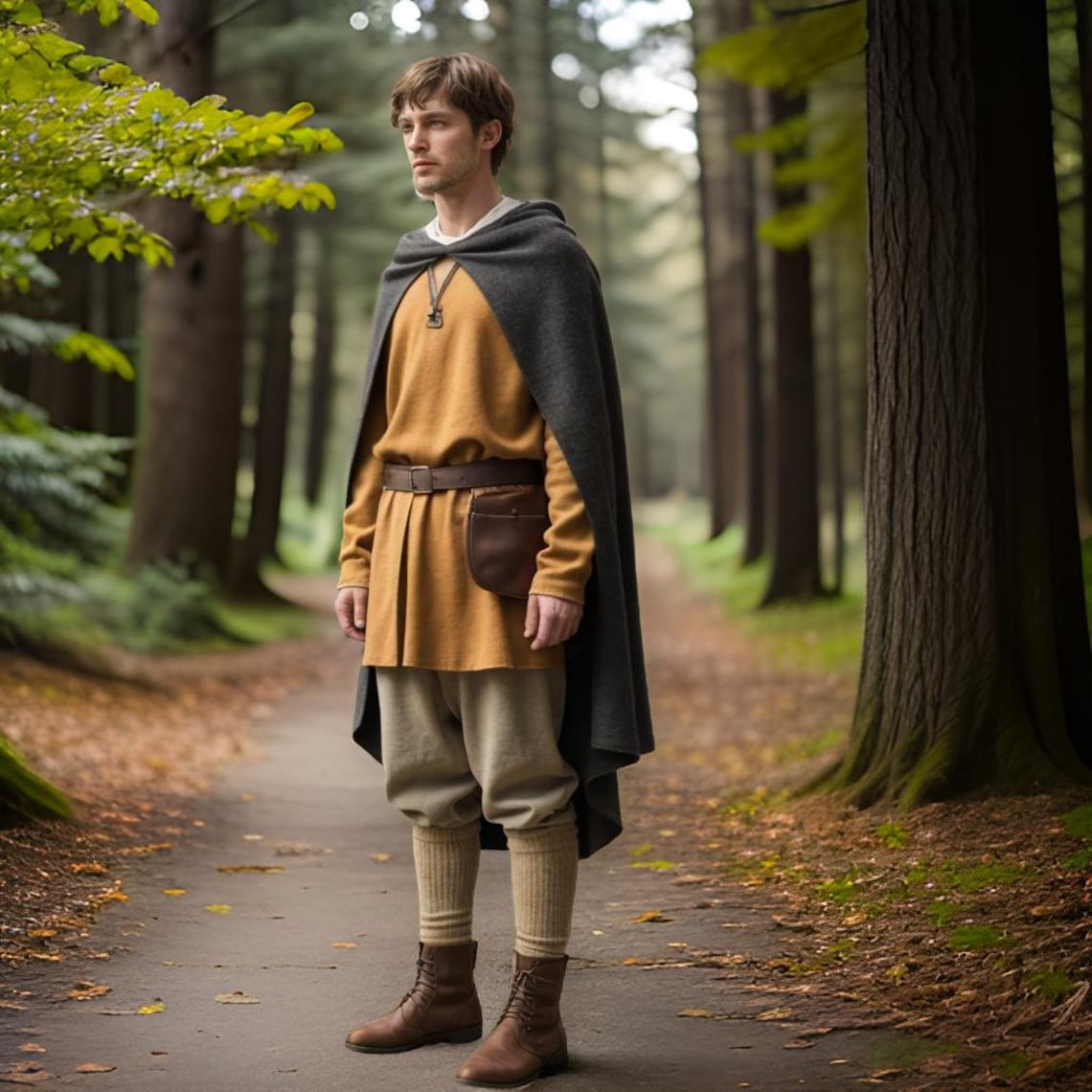 Medieval Peasant Ensemble With Cape Viking Renaissance Fair Costume ...