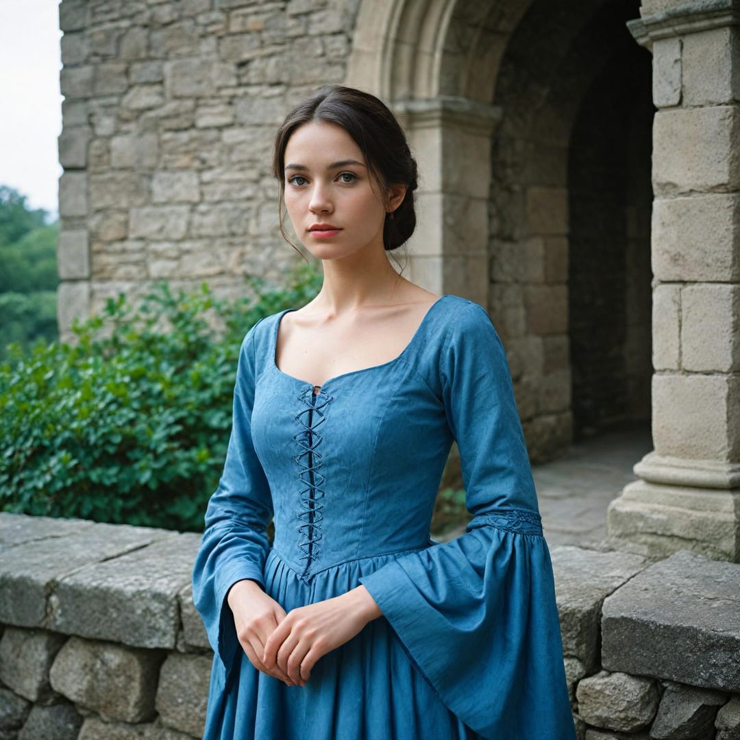 Medieval Princess Gown | Renaissance Faire Dress | Blue Lace-up Cosplay ...