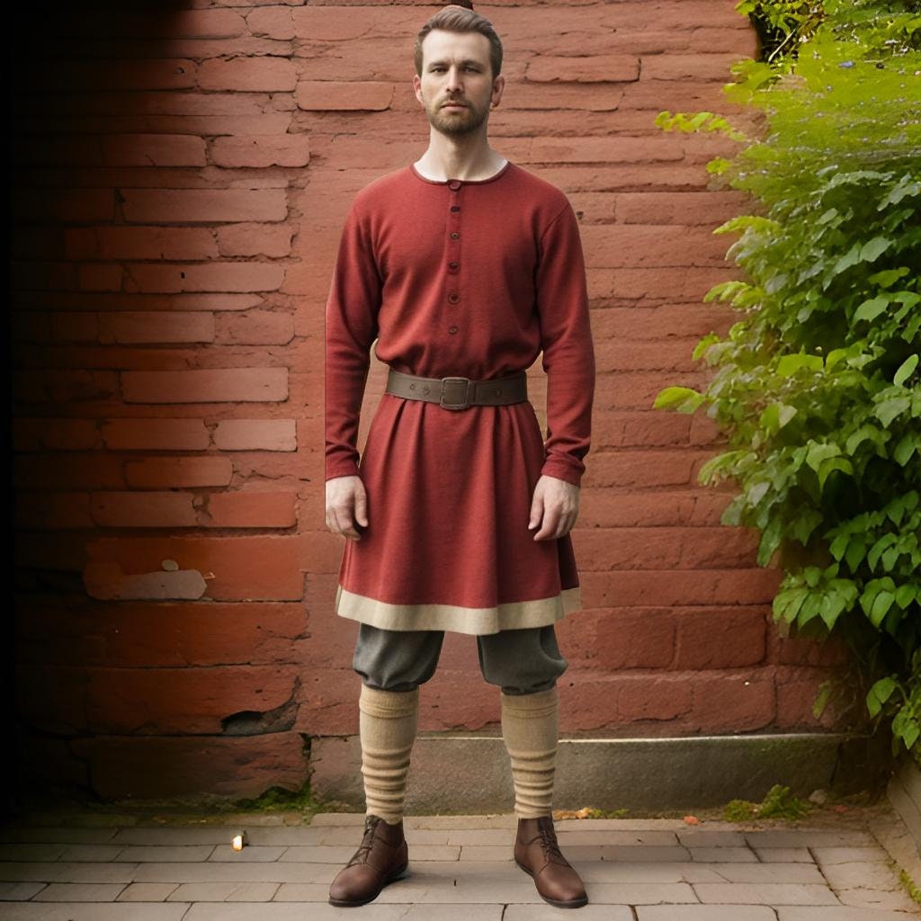 Men's Viking Medieval Tunic | Historical Reenactment Cosplay Costume ...