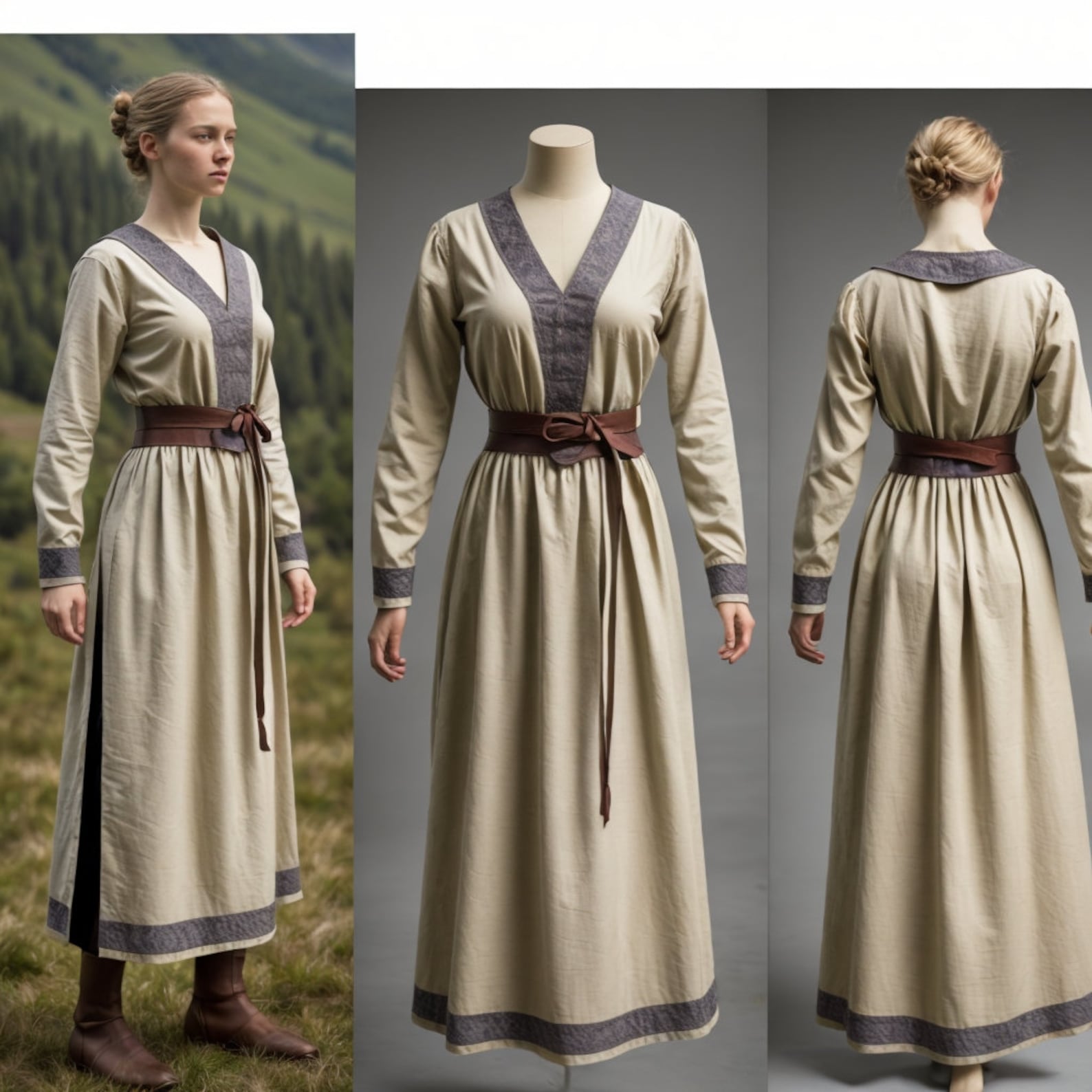 Medieval Women's Peasant Dress | Viking LARP Cosplay Costume ...