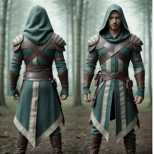 Men's Ranger Warrior Costume Medieval Fantasy Renaissance Outfit LARP ...