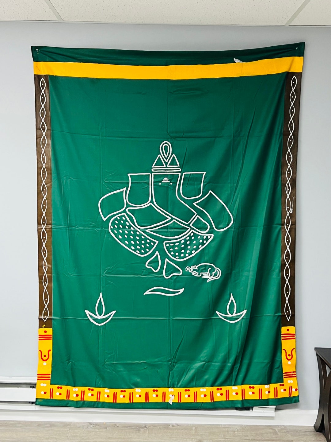 Ganesh Backdrop 7 Feet by 5 Feet Hand Painted Backdrop Eco-friendly ...