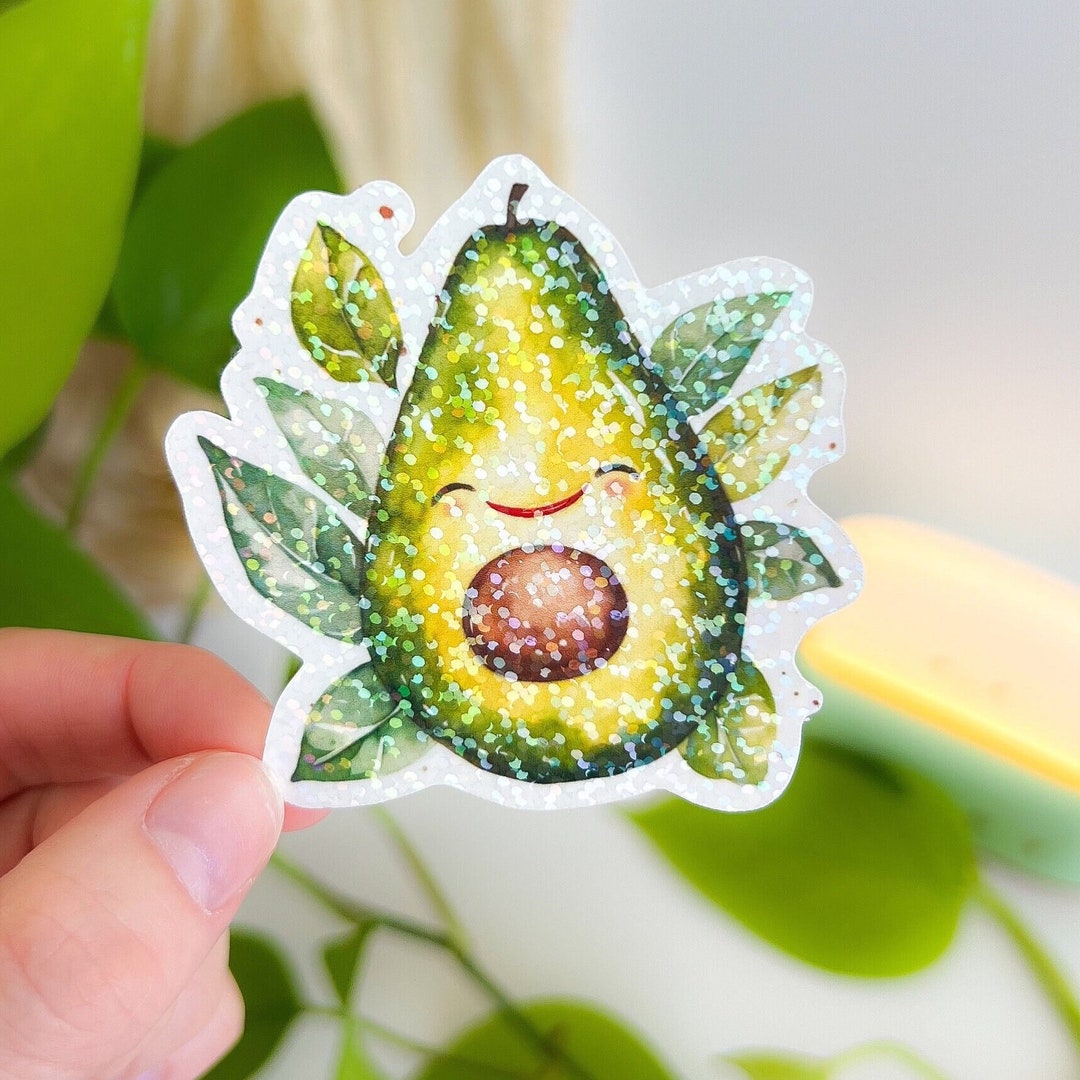 Smiley Avocado Sticker for Laptop, Stickers for E-reader, iPad Stickers ...