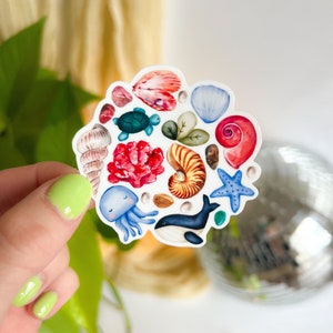 Sea Creature Sticker for Laptop, Stickers for Kindle, for Water Bottle ...