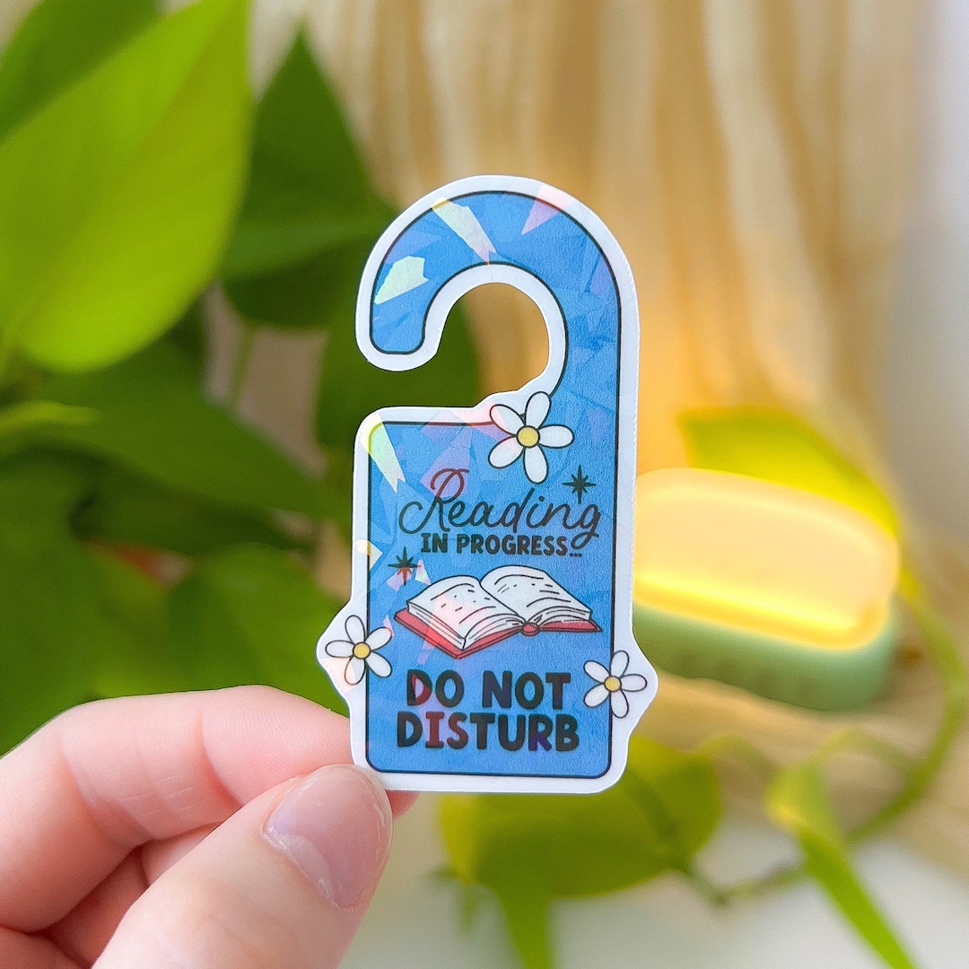 Reading Do Not Disturb Sticker for Book Lovers, Sticker for Laptop ...