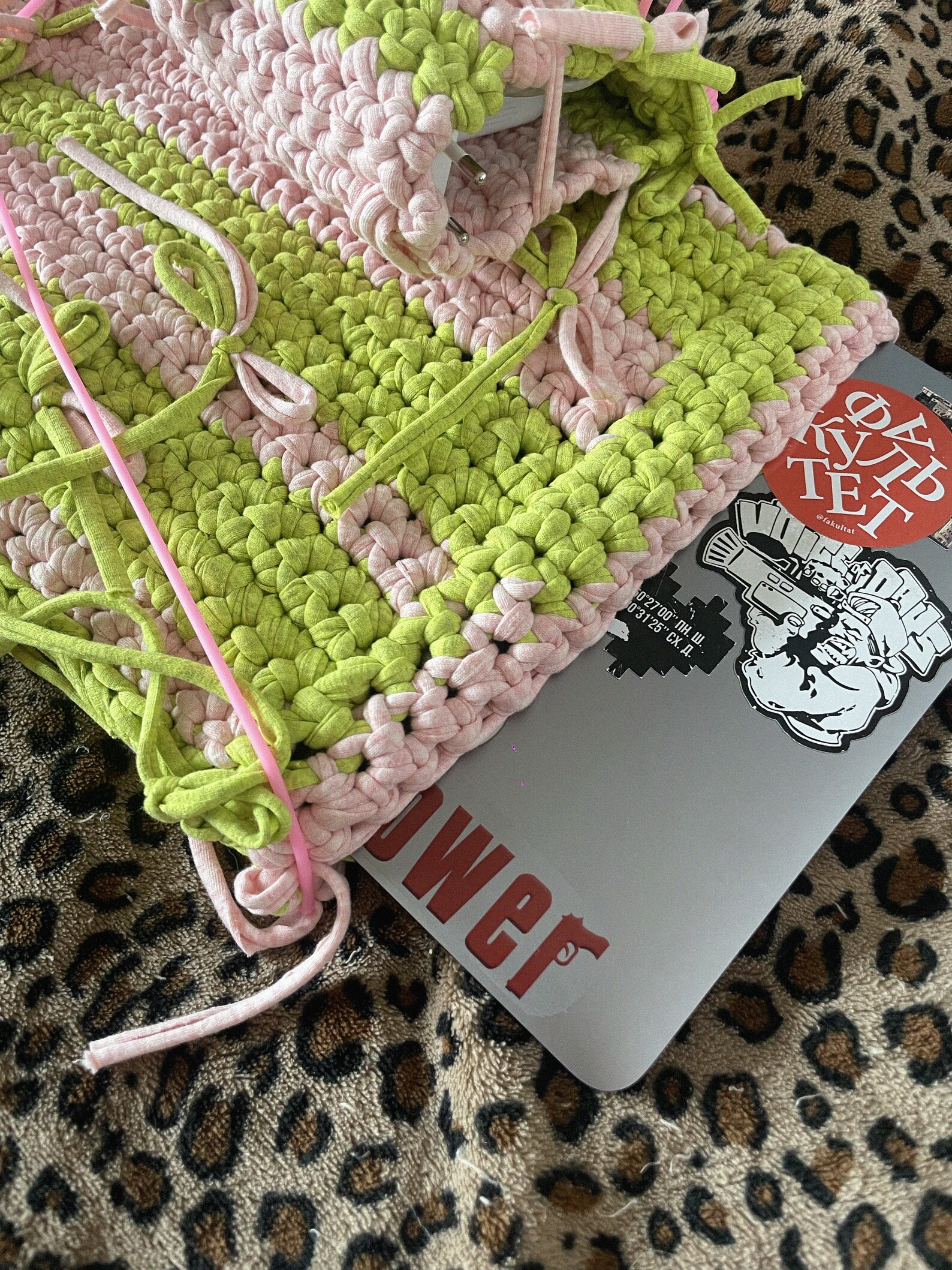 Sabou Store ® GREEN / PINK Handmade Crochet MacBook Case | Stylish ...