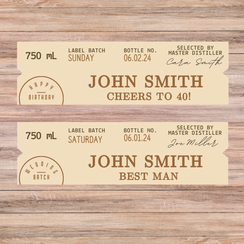 Custom Bourbon-inspired Label - Personalize Your Whiskey Bottles! - Etsy