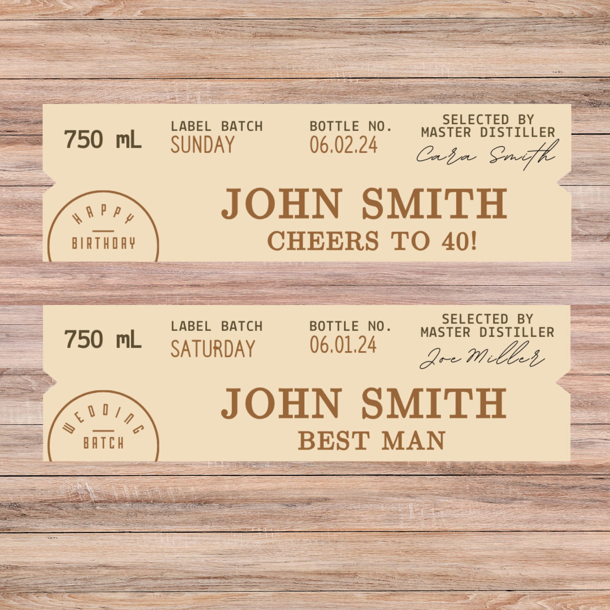 Custom Bourbon-inspired Label - Personalize Your Whiskey Bottles! - Etsy