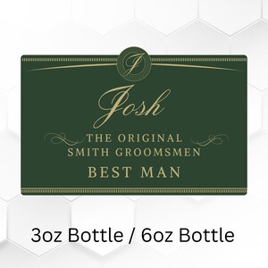 Personalized Groomsman Whiskey Bottle Label - Custom Wedding Party Gift ...