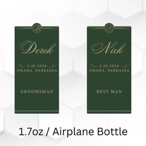 Personalized Groomsman Whiskey Bottle Label - Custom Wedding Party Gift ...