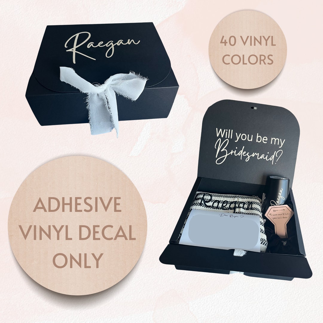 Custom Wedding Vinyl Decal | DIY Bridal Party Proposal | Bridesmaid ...