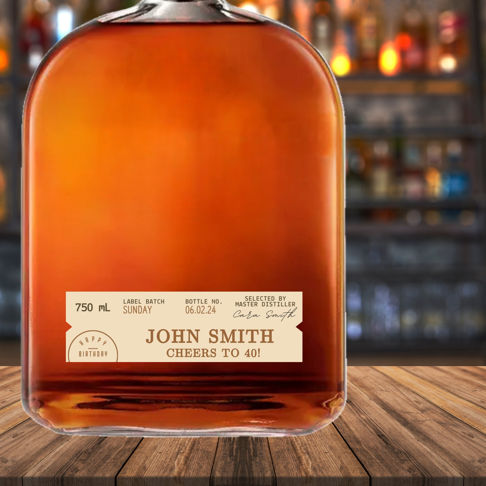 Custom Bourbon-inspired Label - Personalize Your Whiskey Bottles! - Etsy