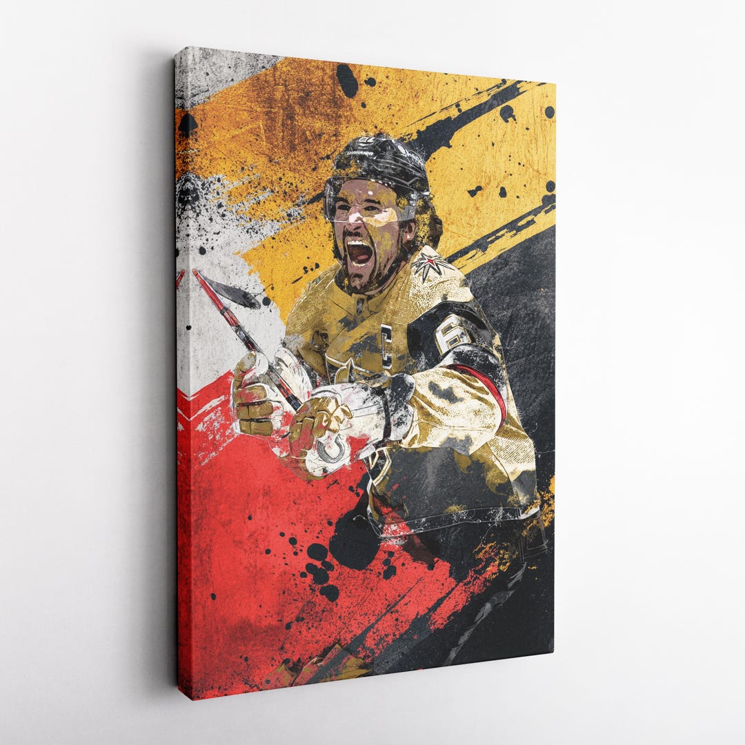 Mark Stone Vegas Golden Knights NHL Poster – Abstract Canvas Wall Art ...