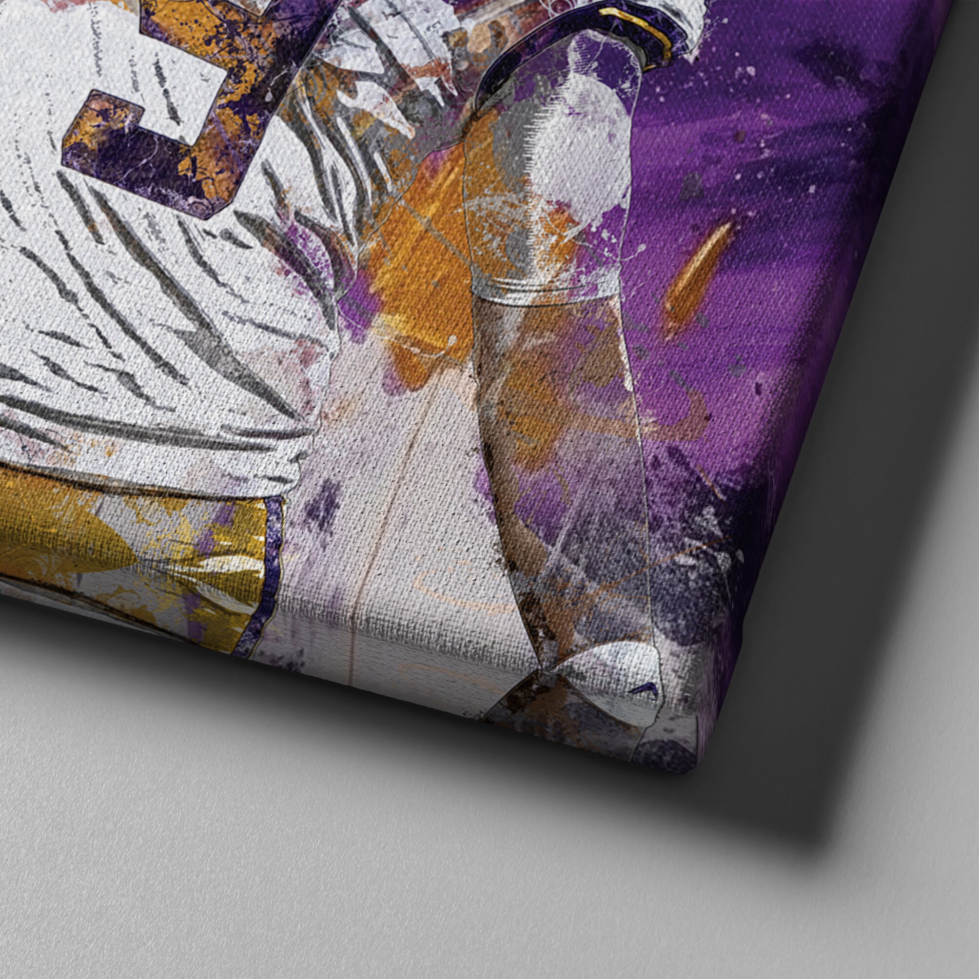 Joe Burrow Ja'marr Chase Poster LSU Abstract Painting Canvas Wall Art ...