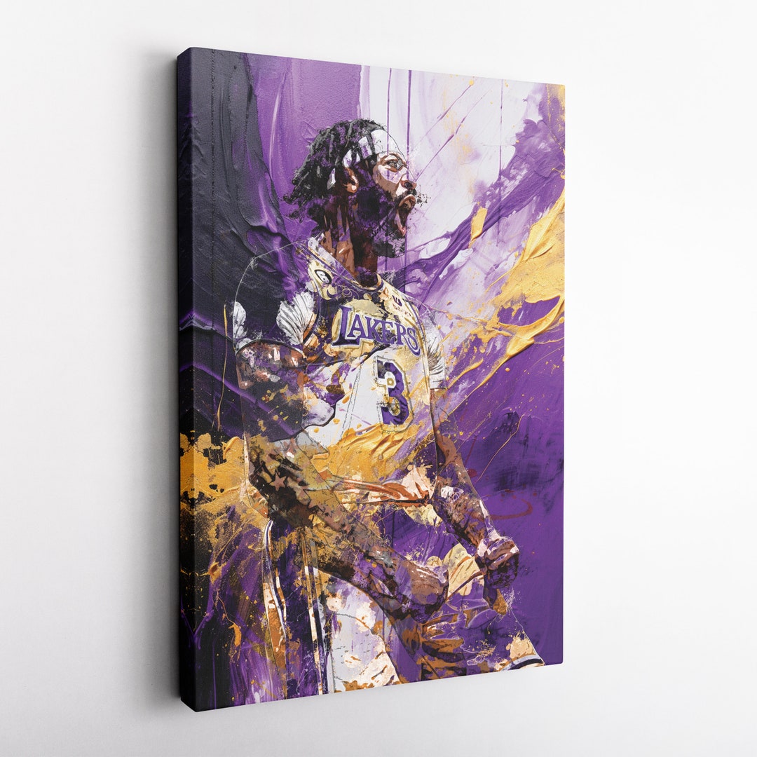 Anthony Davis Poster Los Angeles Lakers NBA Abstract Painting Canvas ...