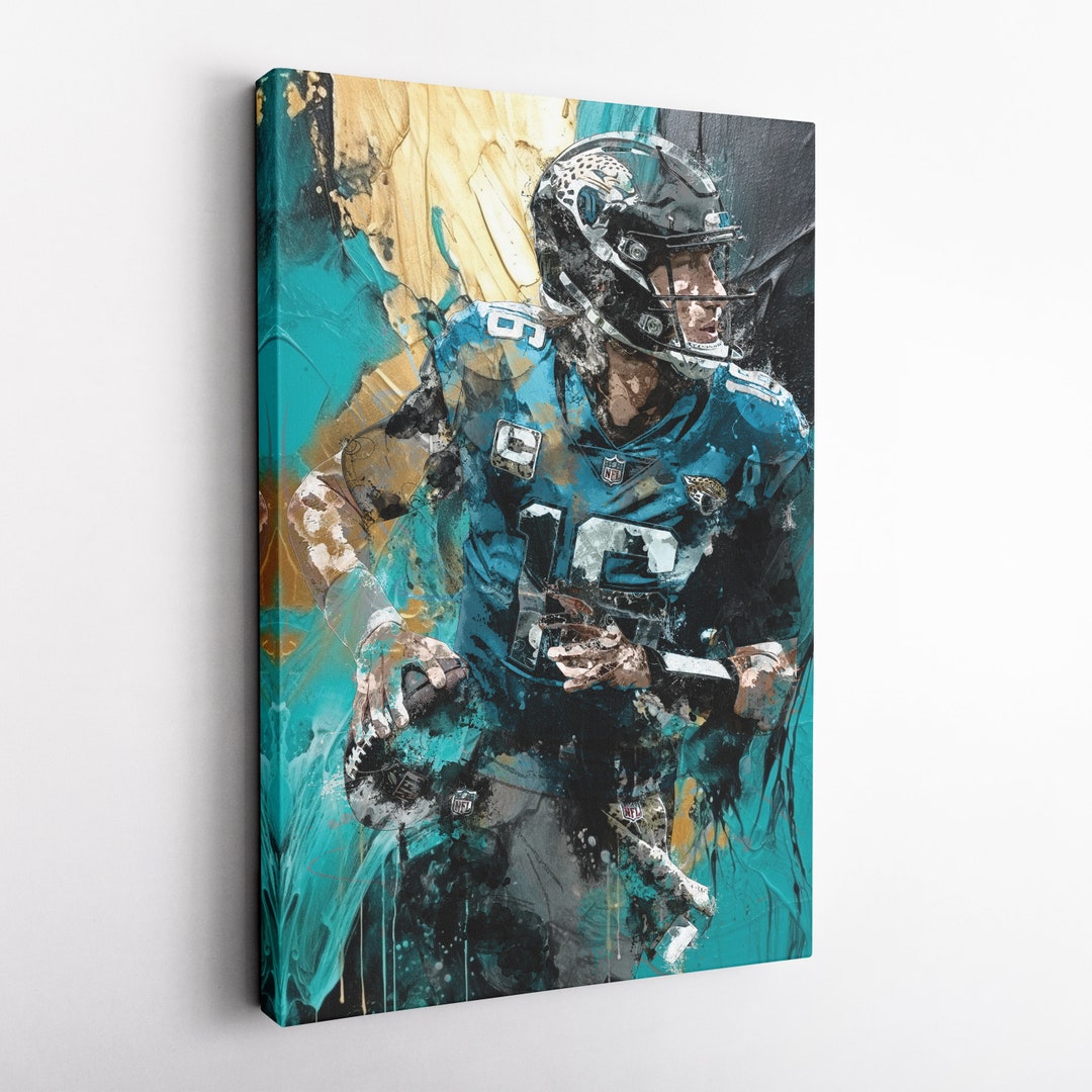 Trevor Lawrence Poster Jacksonville Jaguars NFL Abstract Painting ...