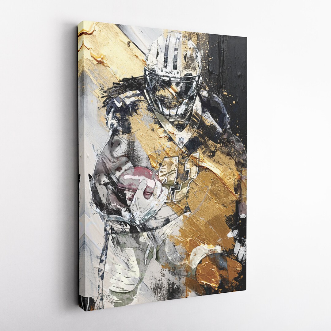 Alvin Kamara Poster New Orleans Saints NFL Abstract Painting Canvas ...