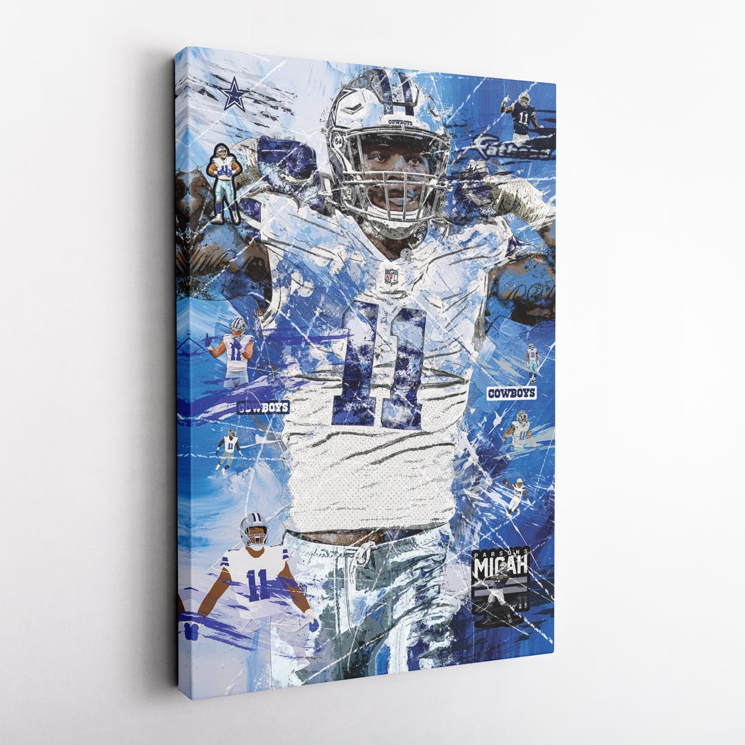 Micah Parsons Poster Dallas Cowboys NFL Abstract Painting Canvas Wall ...