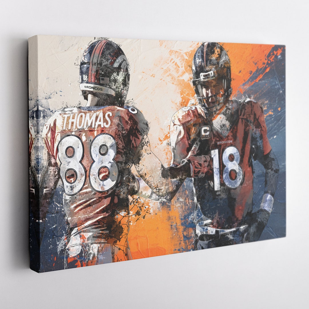 Peyton Manning Demaryius Thomas Poster Denver Broncos NFL Abstract ...