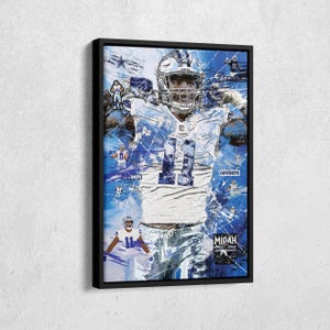 Micah Parsons Poster Dallas Cowboys NFL Abstract Painting Canvas Wall ...