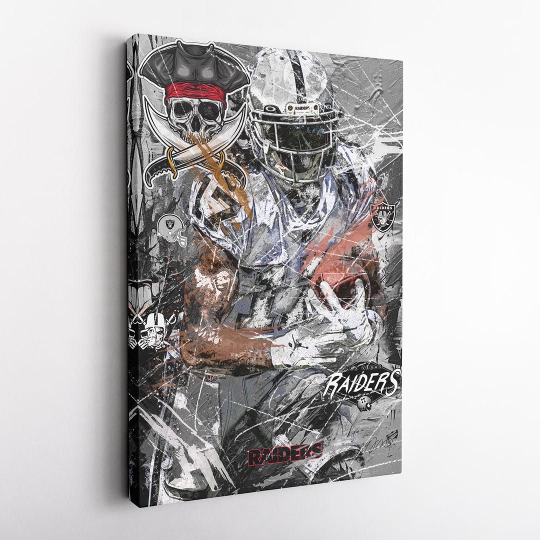 Davante Adams Poster Las Vegas Raiders NFL Abstract Painting Canvas ...