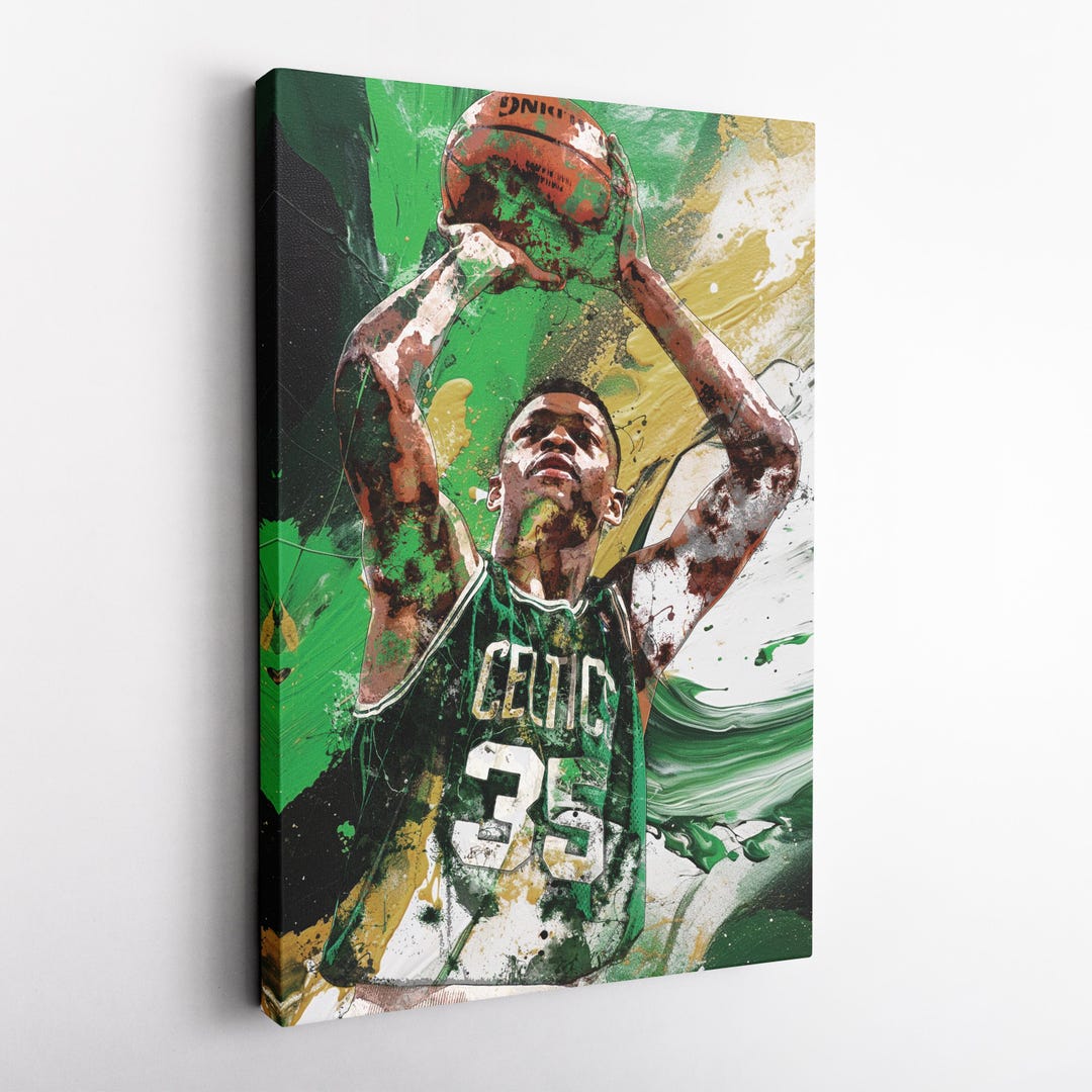 Reggie Lewis Boston Celtics NBA Poster – Abstract Canvas Wall Art ...