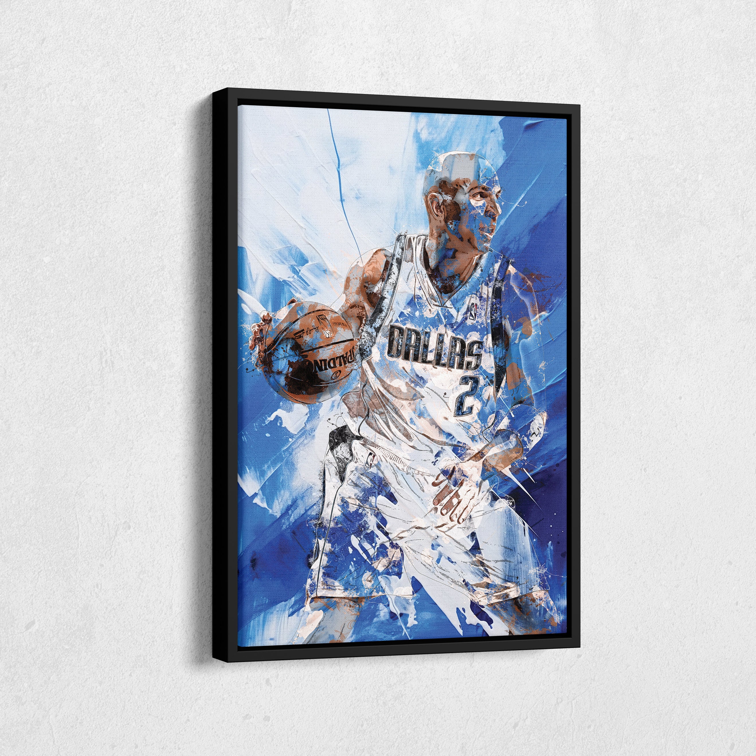 Jason Kidd Poster Dallas Mavericks NBA Abstract Painting Canvas Wall ...