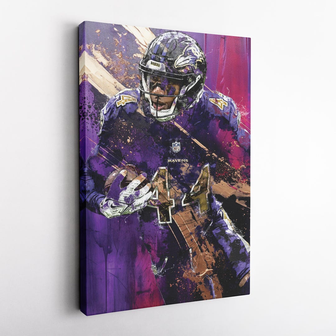 Marlon Humphrey Poster Baltimore Ravens NFL Abstract Painting Canvas ...