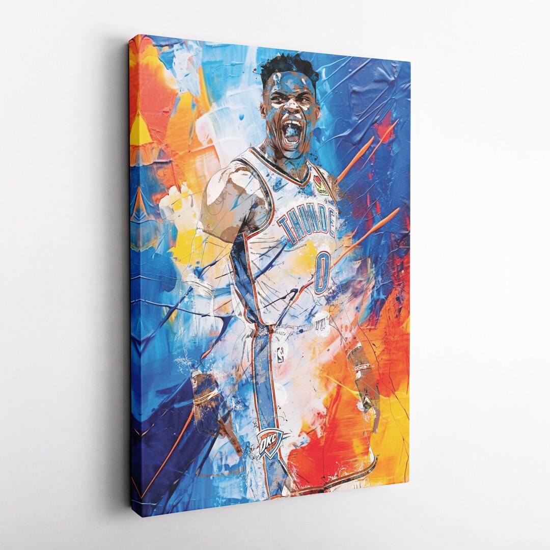 Russell Westbrook Poster Oklahoma City Thunder NBA Abstract Painting ...