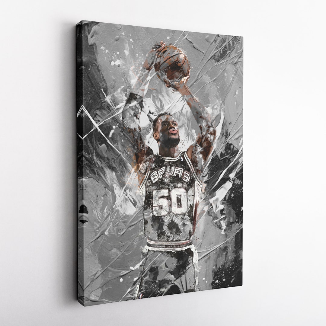 David Robinson Poster San Antonio Spurs NBA Abstract Painting Canvas ...