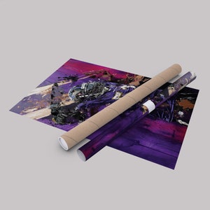 Ray Lewis Poster Baltimore Ravens NFL Abstract Painting Canvas Wall Art ...