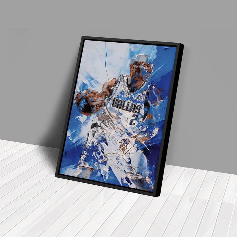 Jason Kidd Poster Dallas Mavericks NBA Abstract Painting Canvas Wall ...