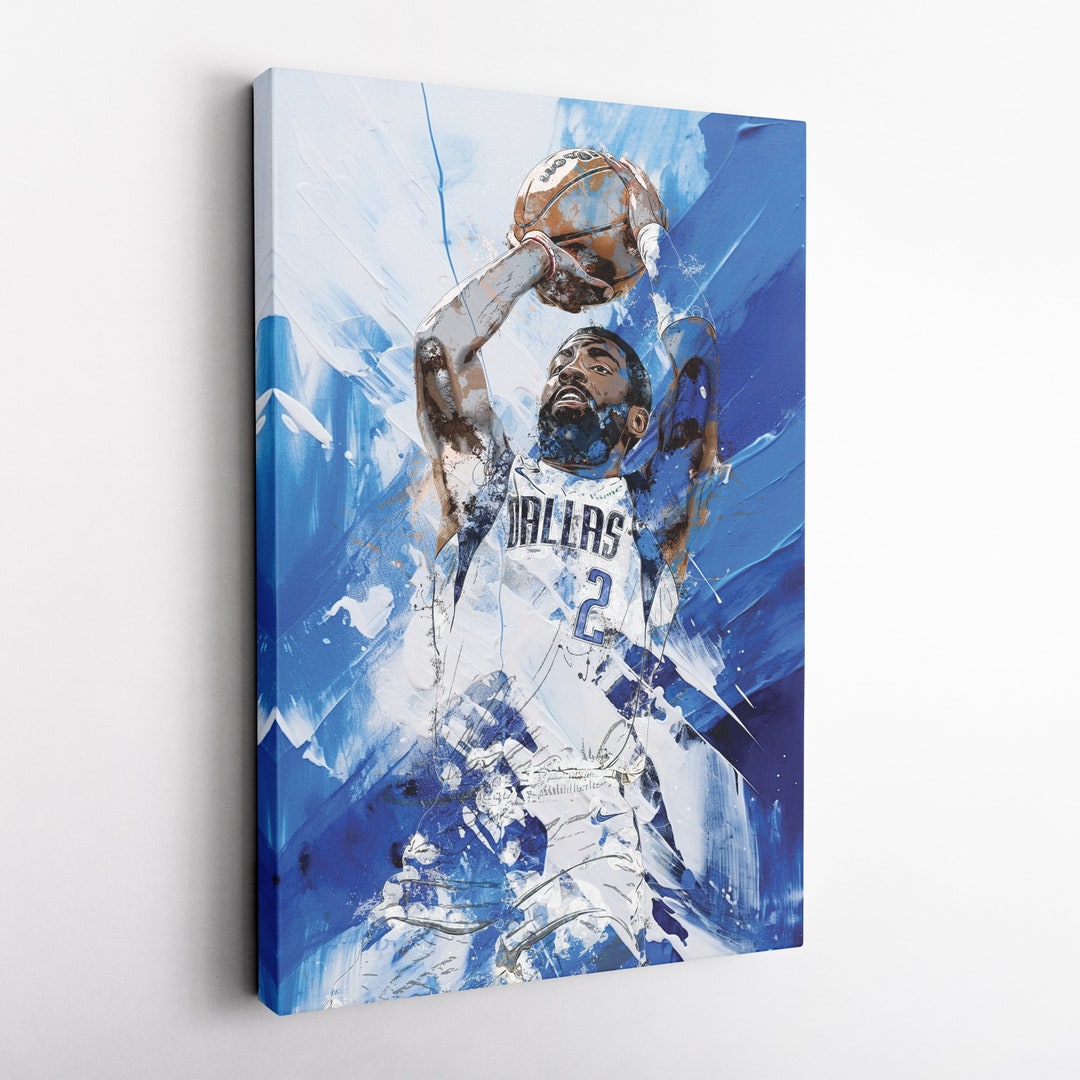 Kyrie Irving Dallas Mavericks NBA Poster - Abstract Canvas Wall Art for ...