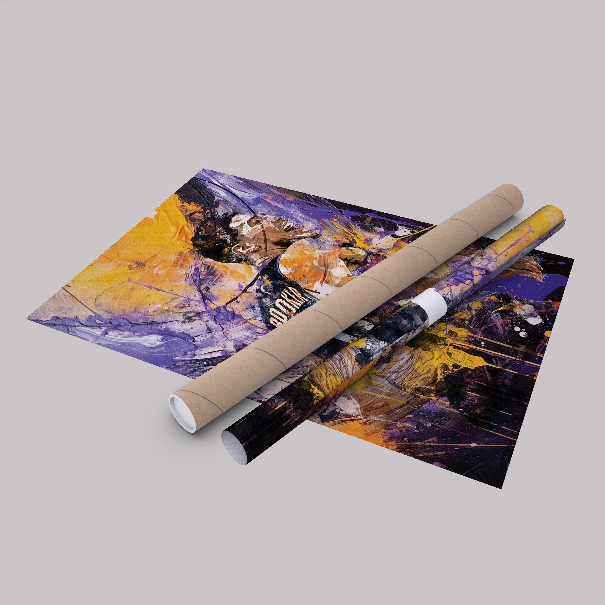 Devin Booker Poster Phoenix Suns NBA Abstract Painting Canvas Wall Art ...