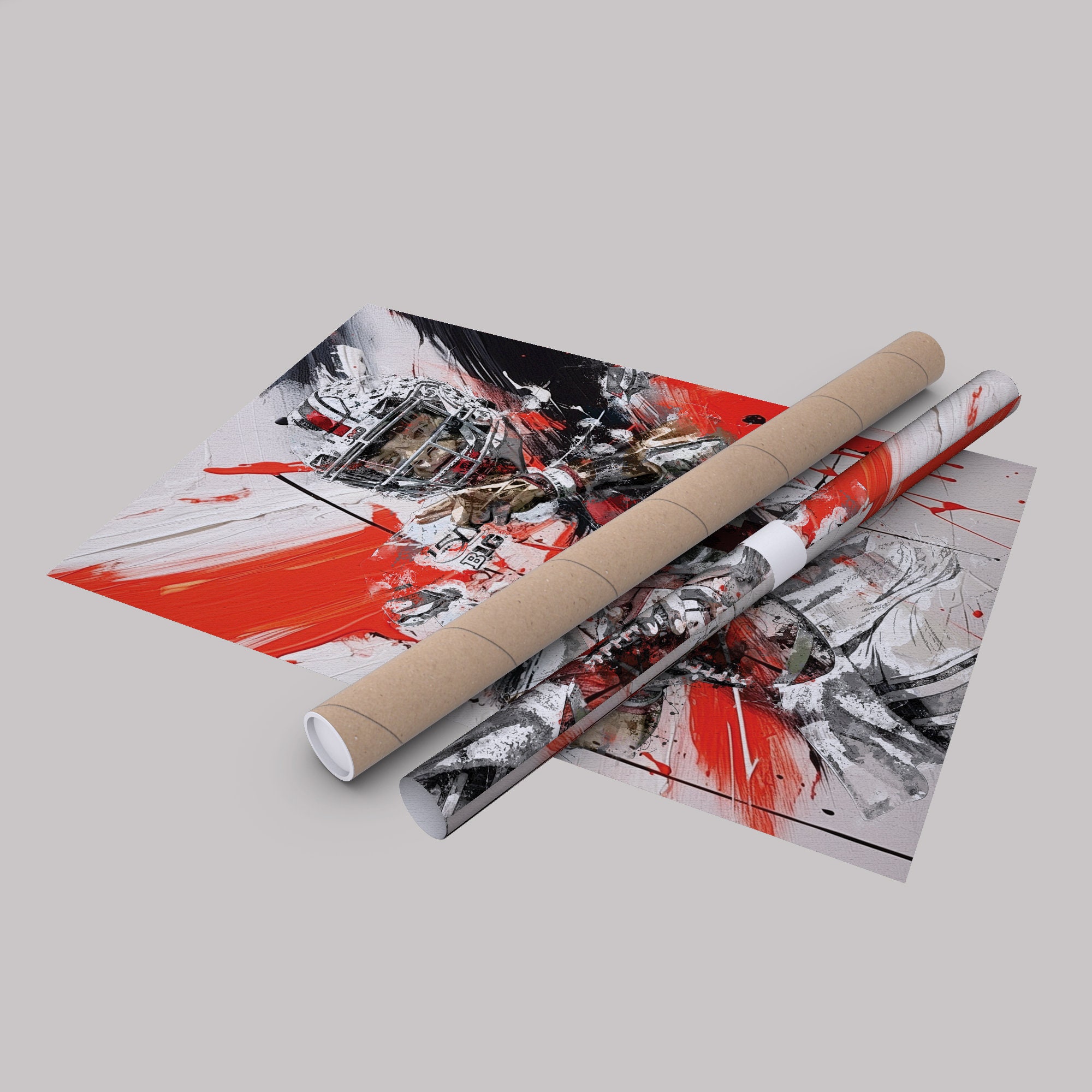 Justin Fields Poster Ohio State Buckeyes NFL Abstract Painting Canvas ...