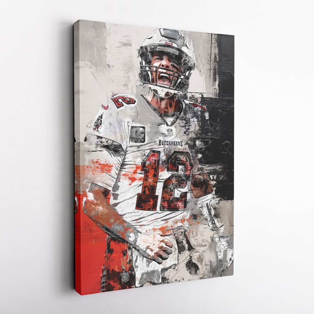 Tom Brady Poster Tampa Bay Buccaneers NFL Abstract Painting Canvas Wall ...