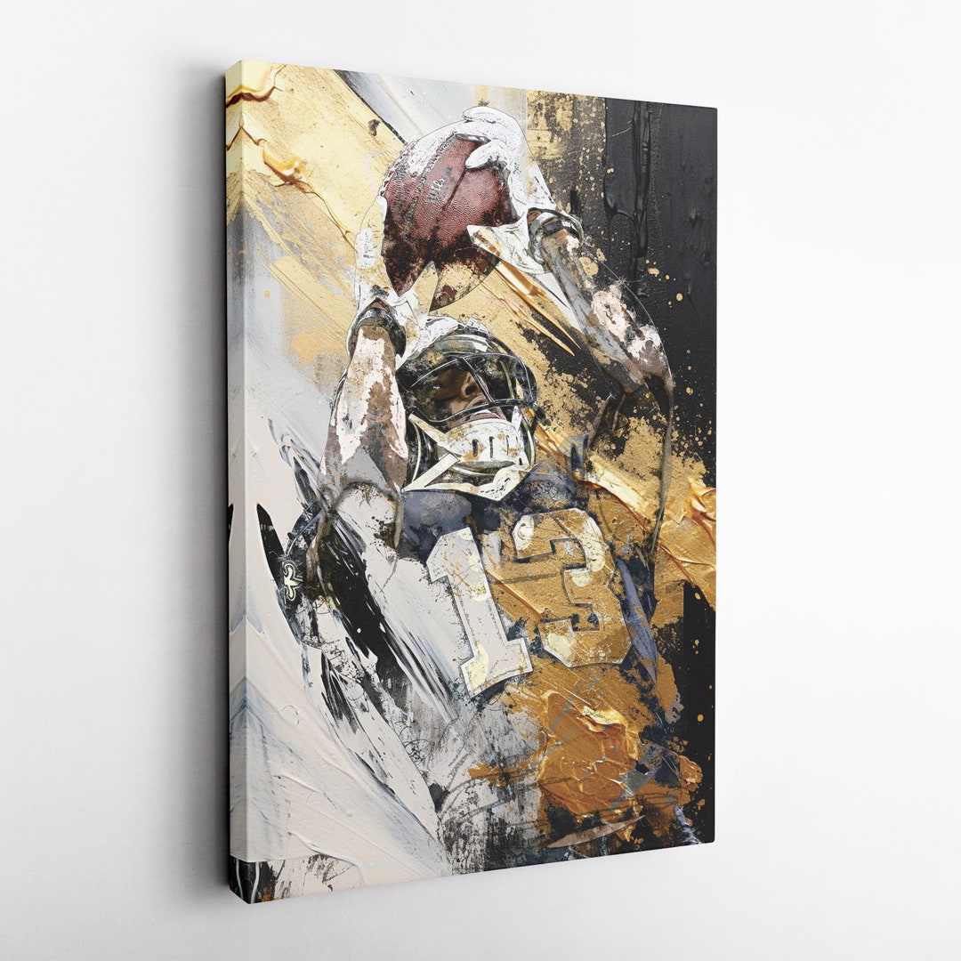 Michael Thomas Poster New Orleans Saints NFL Abstract Painting Canvas ...